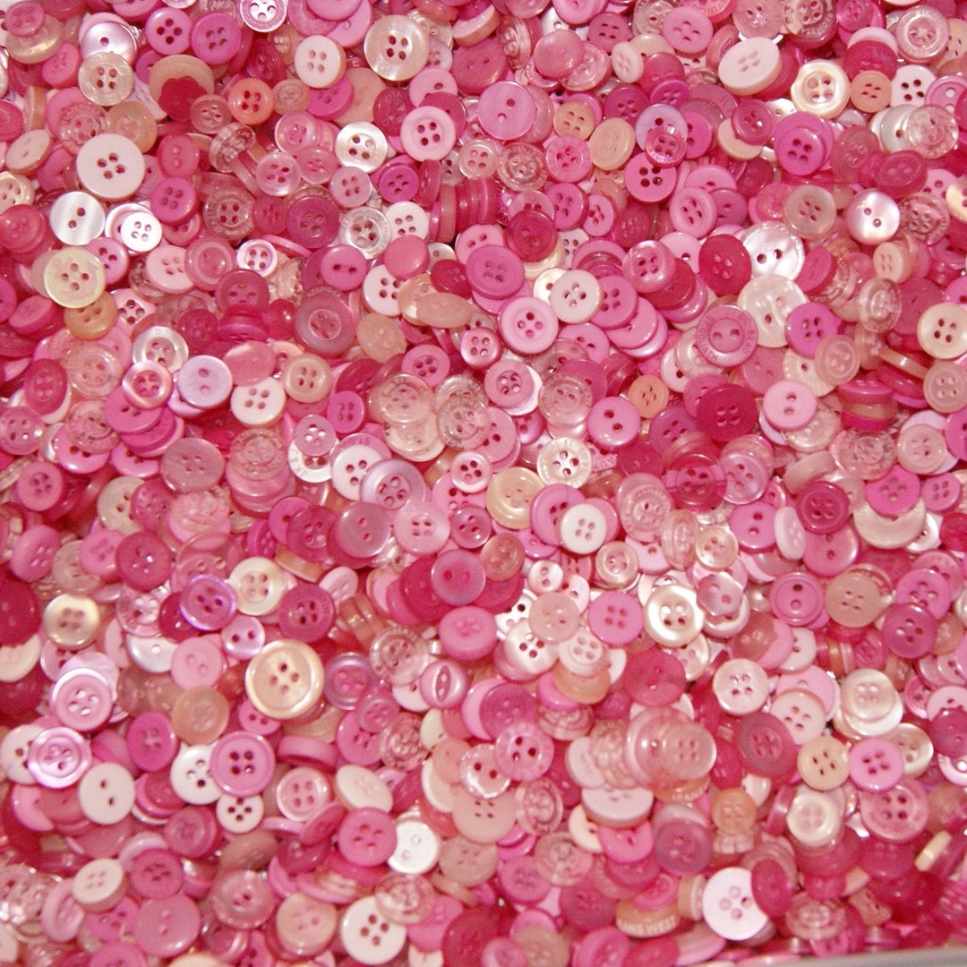 1000 Buttons Pink Small Pink Button Mix Shades of Pink (1347a) - Etsy