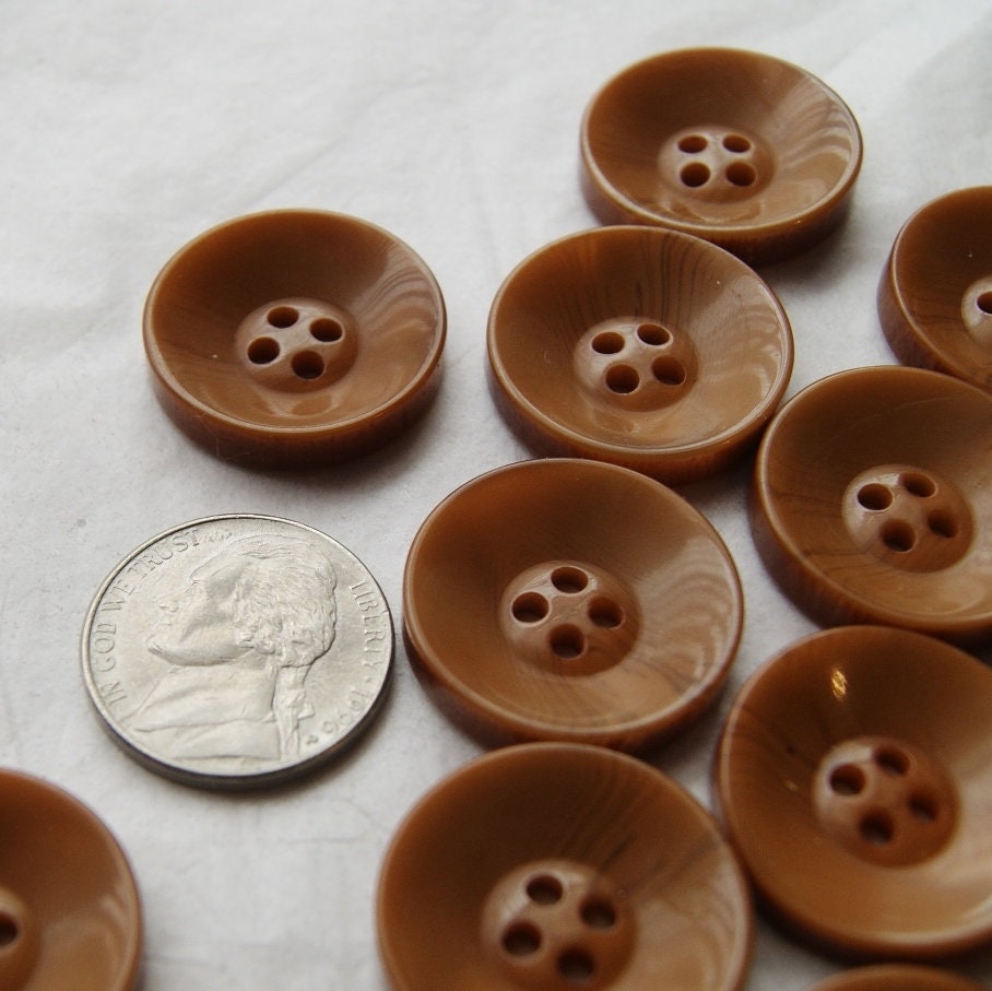 18 botones botones marrones a juego 7/8 cara | Etsy