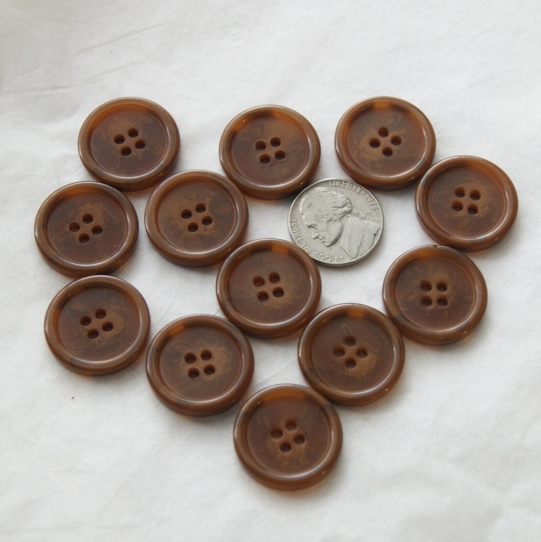 12 Buttons Faux Tortoise Shell Buttons 7/8 Rimmed | Etsy