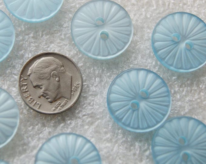 10 Blue and Pink Embossed Buttons, 3/4", 4 Hole Matching Buttons (SB ...