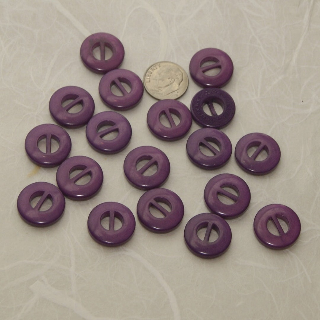 18 Ribbon Sliders, Purple Slider Buttons, 11/16' Matching, Sewing ...