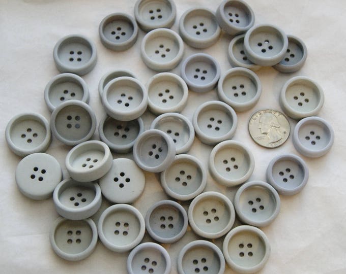 38 Buttons, Gray Buttons, Deep Face, Two Sizes , Art, Crafting, Sewing ...