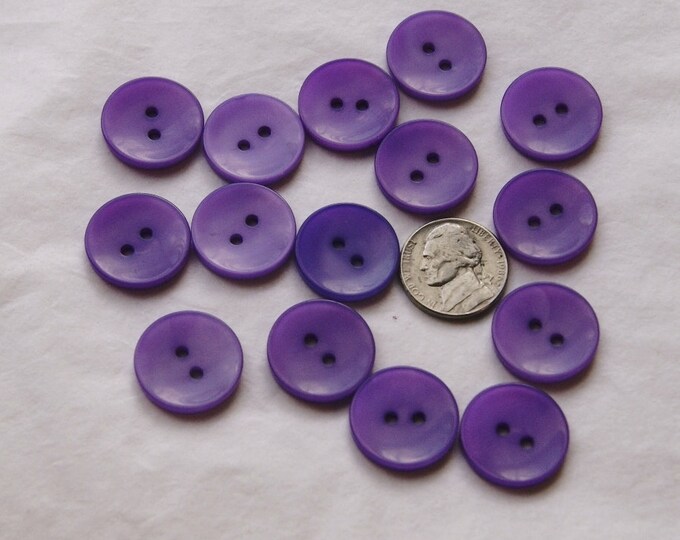 14 Purple Lavender Buttons, 13/16 Buttons, 2 Hole Sewing, Crafting ar ...