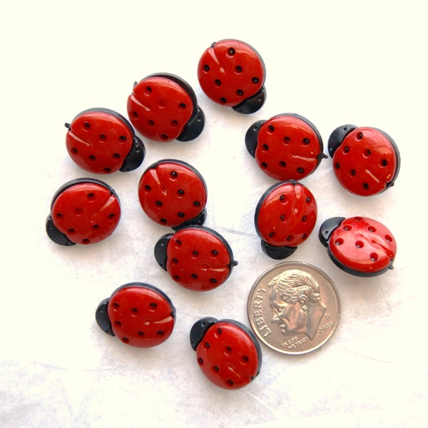 Lady Bug Buttons - Etsy