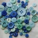 100 Buttons, Waterfall, Ocean Waves, Blues, Sea Greens Buttons ...