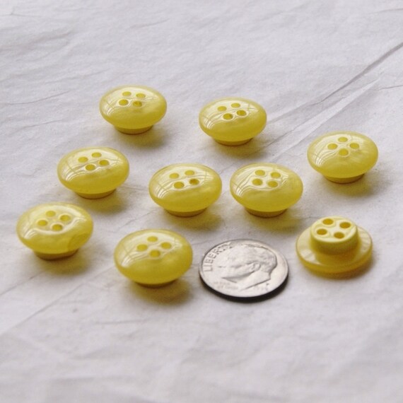 Yellow Sewing Button