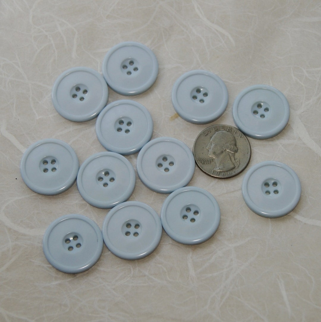 12 Blue Buttons, 1", 4 Hole Light Blue Matching Buttons, Pale Blue (AA ...