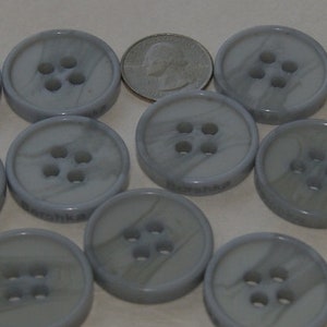 10 Gray Buttons 1 1/4" Matching Buttons,, Thick Button, Craft Sewing ...