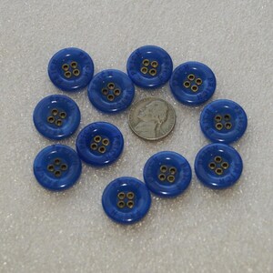 11 Blue Buttons, 13/16" 4 Hole, Metal Hole Matching Buttons (NN 24) - Etsy