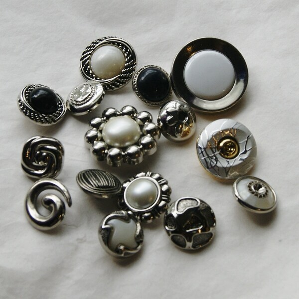 Silver Tone Buttons - Etsy