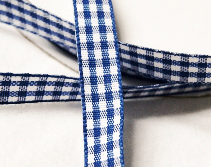 Blue Gingham Ribbon, 5 Yards Gingham Ribbon 3/8 Inch, Royal Blue Ribbon ...
