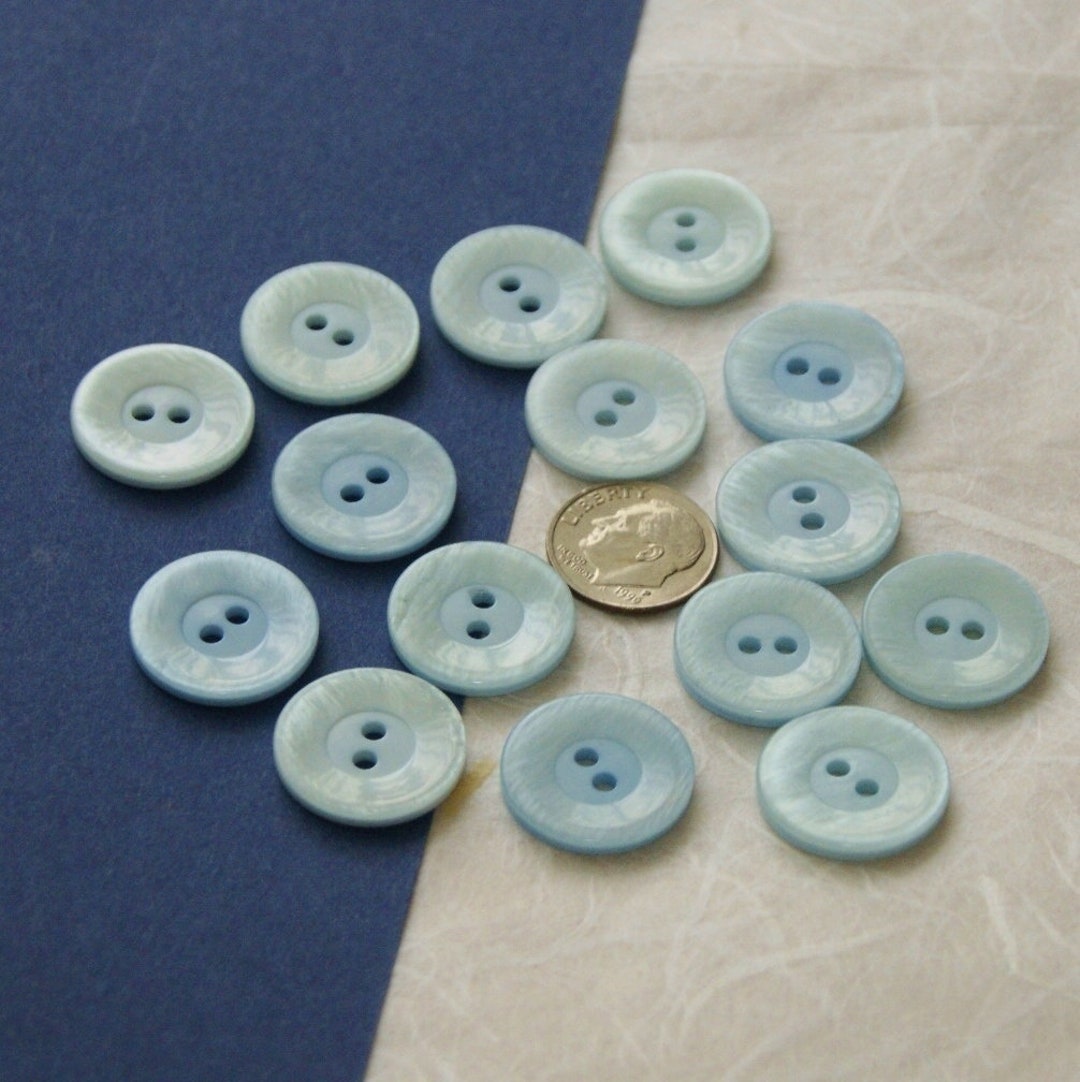 15 Blue Buttons, 3/4", 2 Hole Slip Rim Matching Buttons ( SB 297 ) - Etsy