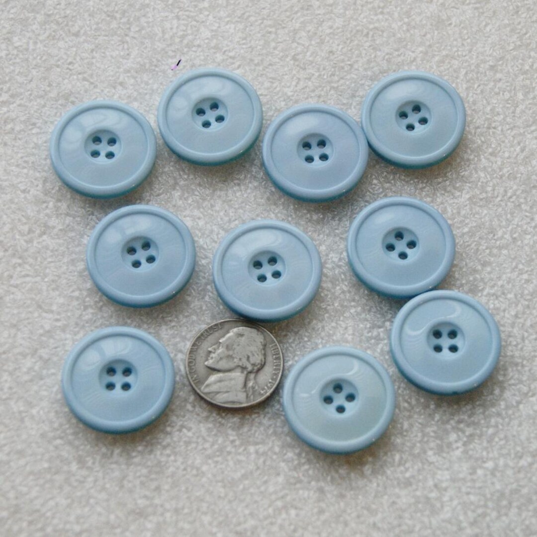 10 Blue Buttons, 7/8" 4 Hole Rimed Matching Buttons, (O 64a) - Etsy