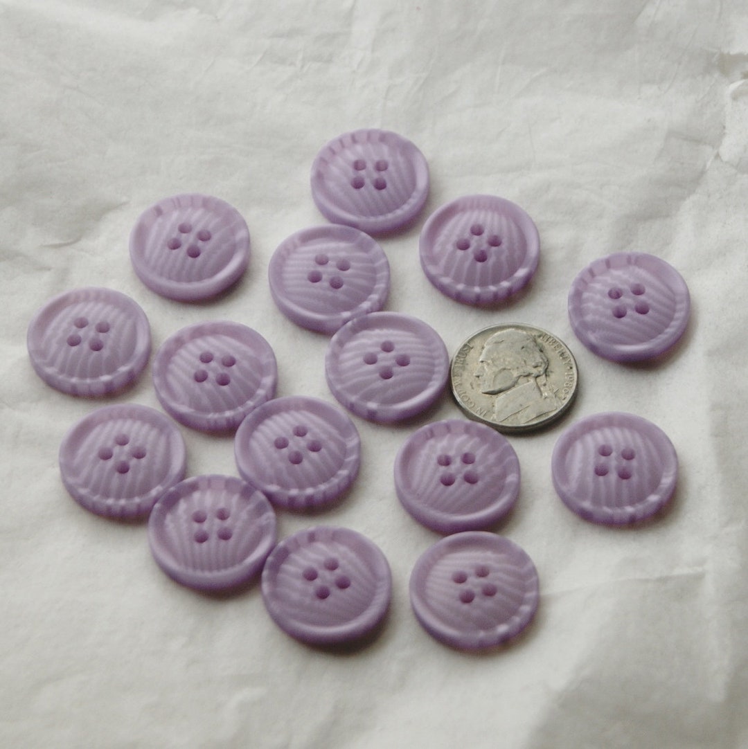 15 Lavender Buttons, 13/16" Two Tone Stripe Buttons Matching Buttons ...