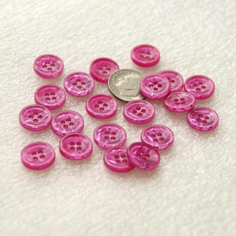 Pink Sparkling Buttons - Etsy
