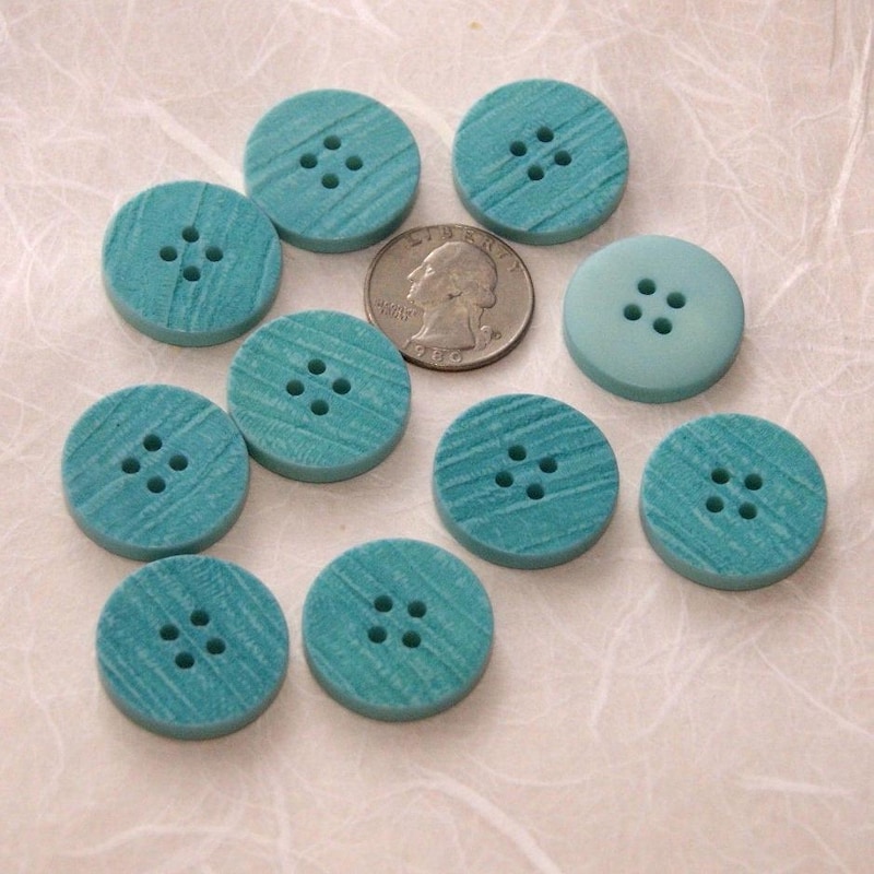Teal Buttons - Etsy