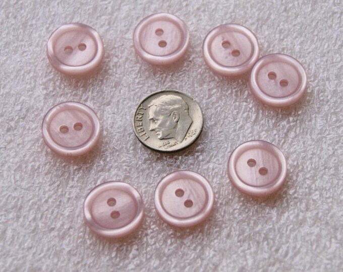 8 Pink Buttons, Matching Buttons, 2 Hole, 5/8" Sewing Buttons (SB 567 ...