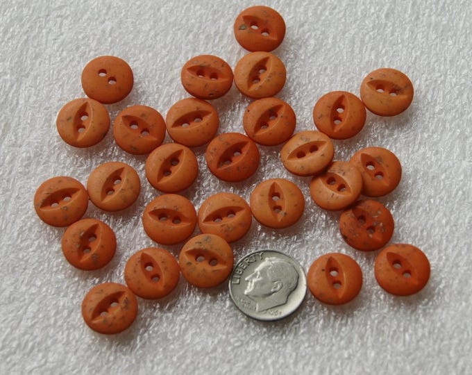 27 Orange Buttons, 1/2" Matching Buttons Fisheye, Cateye Buttons ...