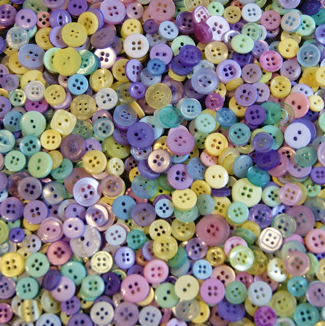 300 Buttons Deep Pastel Small Button Mix, Spring Breeze Grab Bag ...