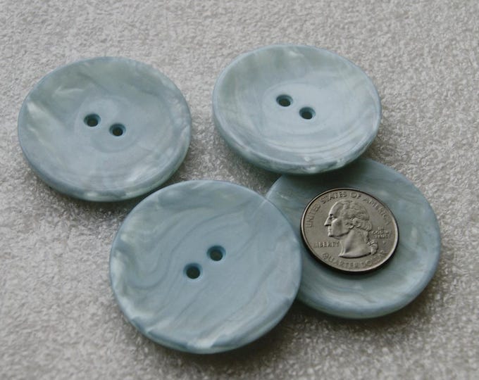 4 Blue Buttons, 1 3/4", Jumbo, Large Matching Buttons, 2 Hole Sewing ...