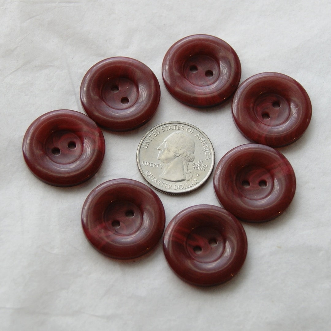 7 Red Buttons, Barn Red, Rustic Red, 1", 2 Hole Sew Through (ao 62) - Etsy