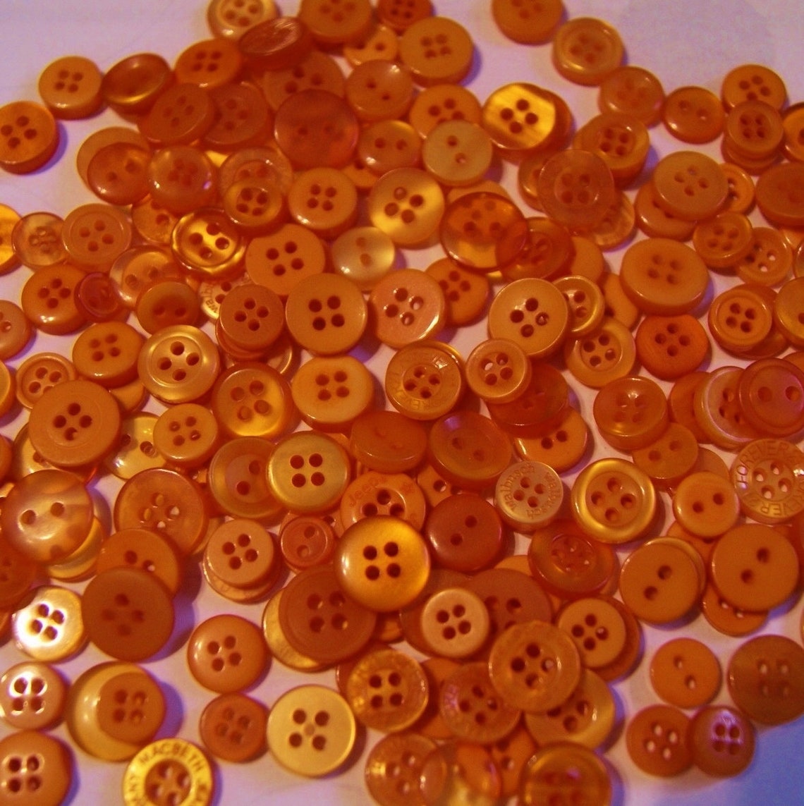 200 Buttons Citrus Orange SMALL Buttons Tangerine Orange - Etsy