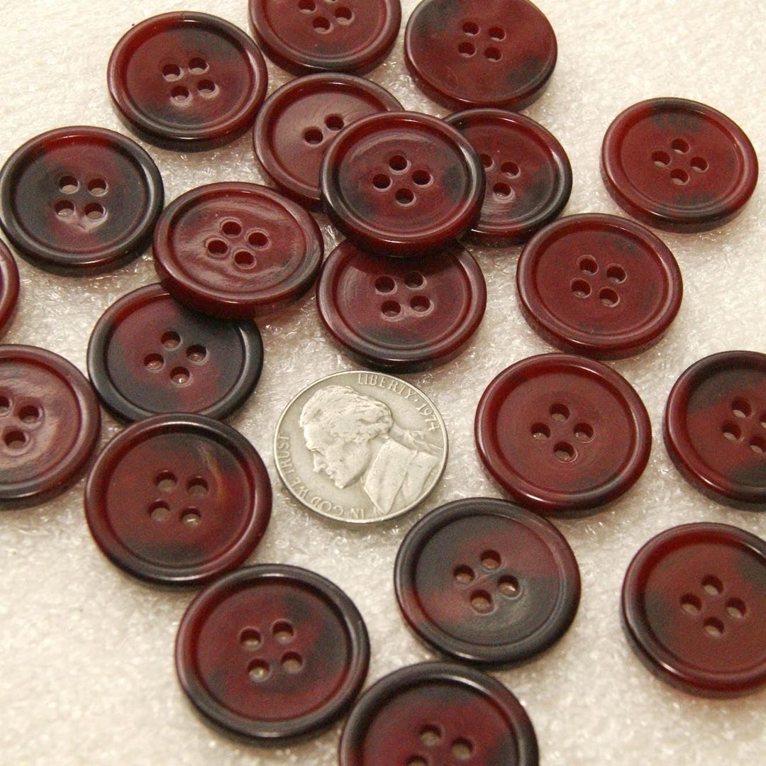 20 Buttons, Burgundy Cranberry Red Buttons, Wine Red, 13/16" Matching ...
