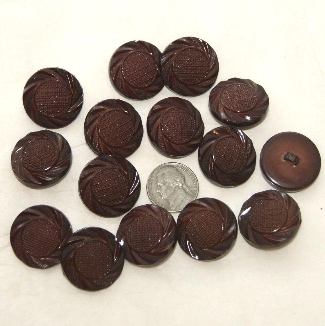 15 Brown Shank Buttons, Matching Buttons, Crafting , Jewelry (ZZ 52) - Etsy