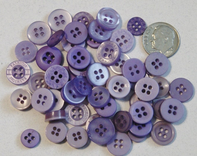 50 Mixed Purple Buttons Sewing Buttons Mixed Sizes Mixed Shades Shirt ...