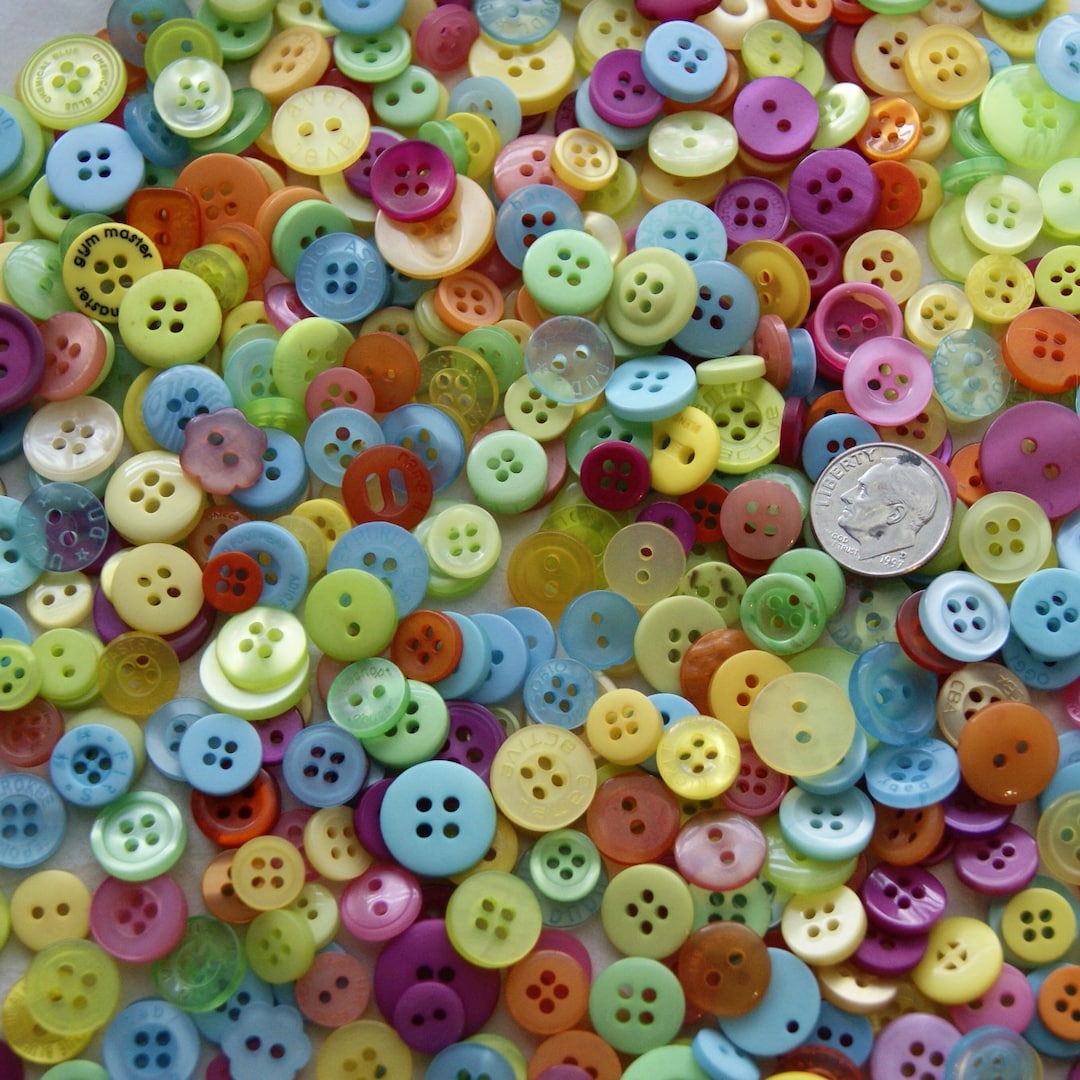 300 Buttons Bold Pastel SMALL Button Mix Easter Colors Grab - Etsy