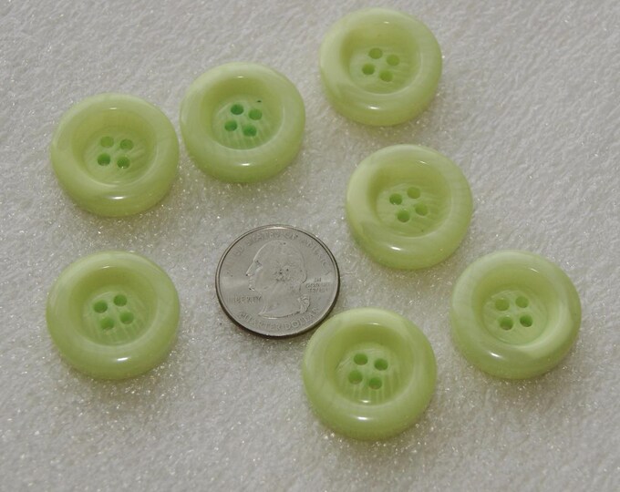 7 Lime Green Buttons, 1", Thick, Two Tone Matching Buttons (SB 792) - Etsy
