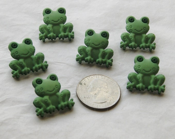 5 Buttons, Frog Buttons , Green Frog Buttons, Shank JJ 18 - Etsy