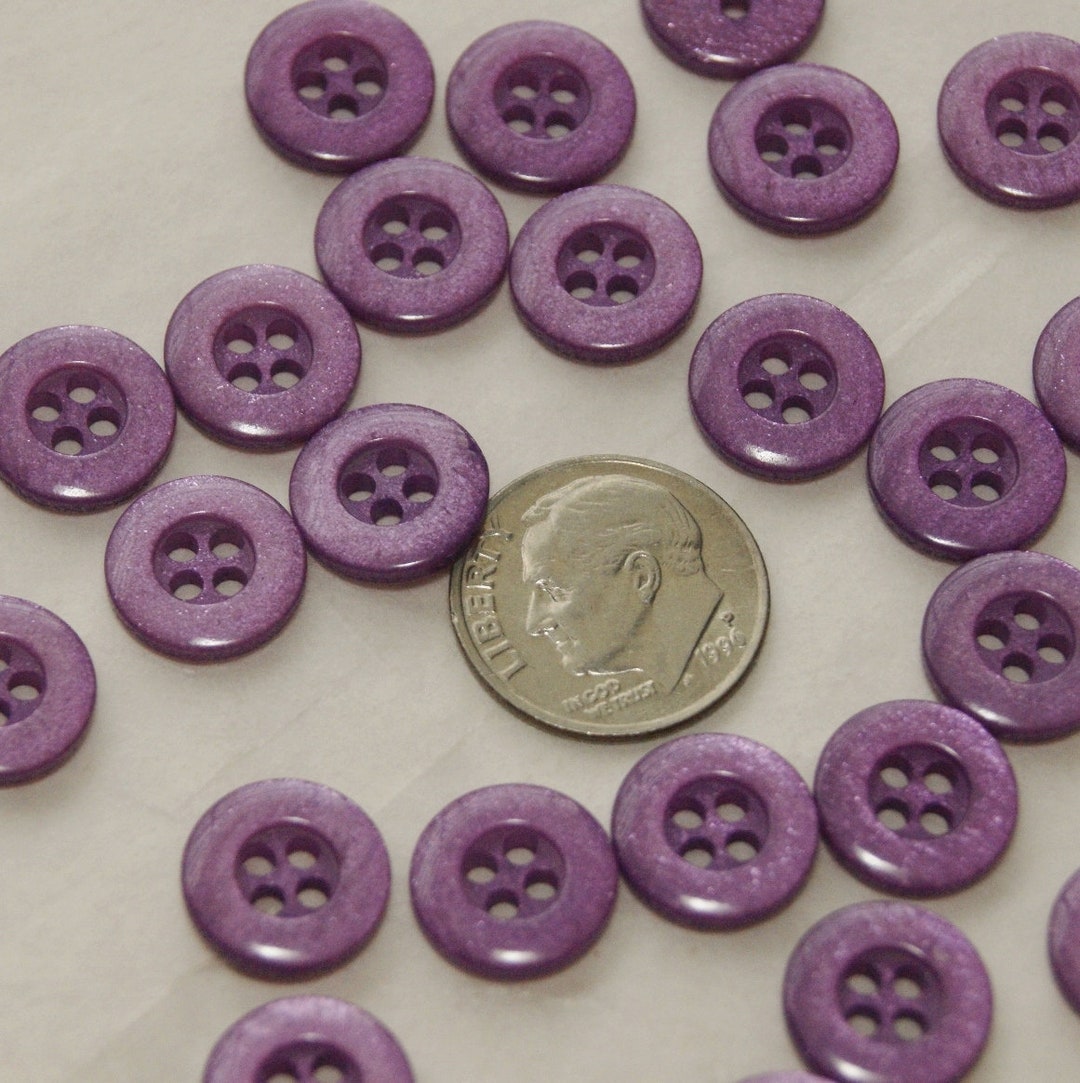 25 Purple Buttons, Shimmer, 7/16" 4 Hole, Matching Buttons (SB 181 ) - Etsy