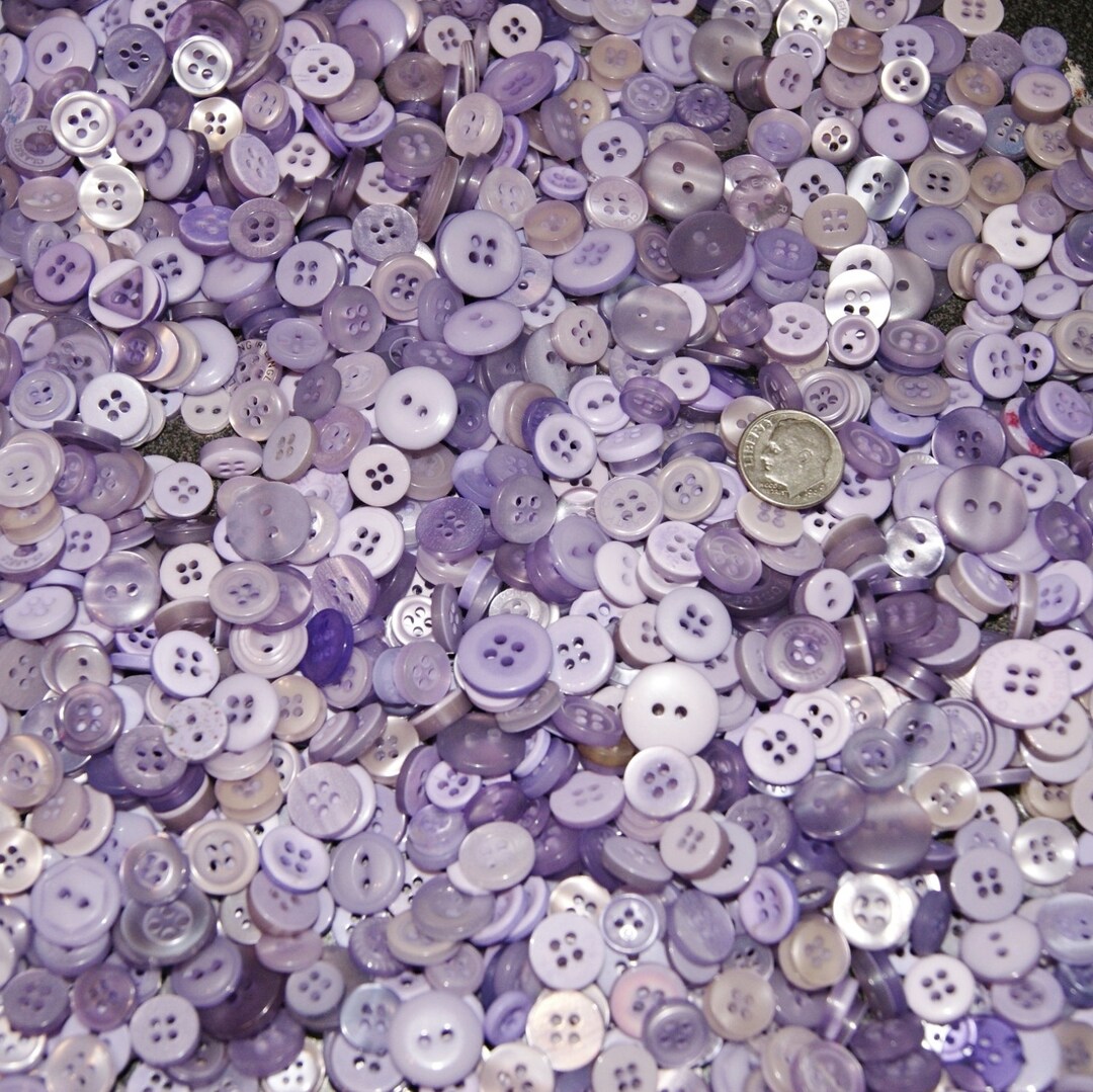 1000 Buttons, Small Buttons Lavender Purple Mix Buttons, Lavender ...