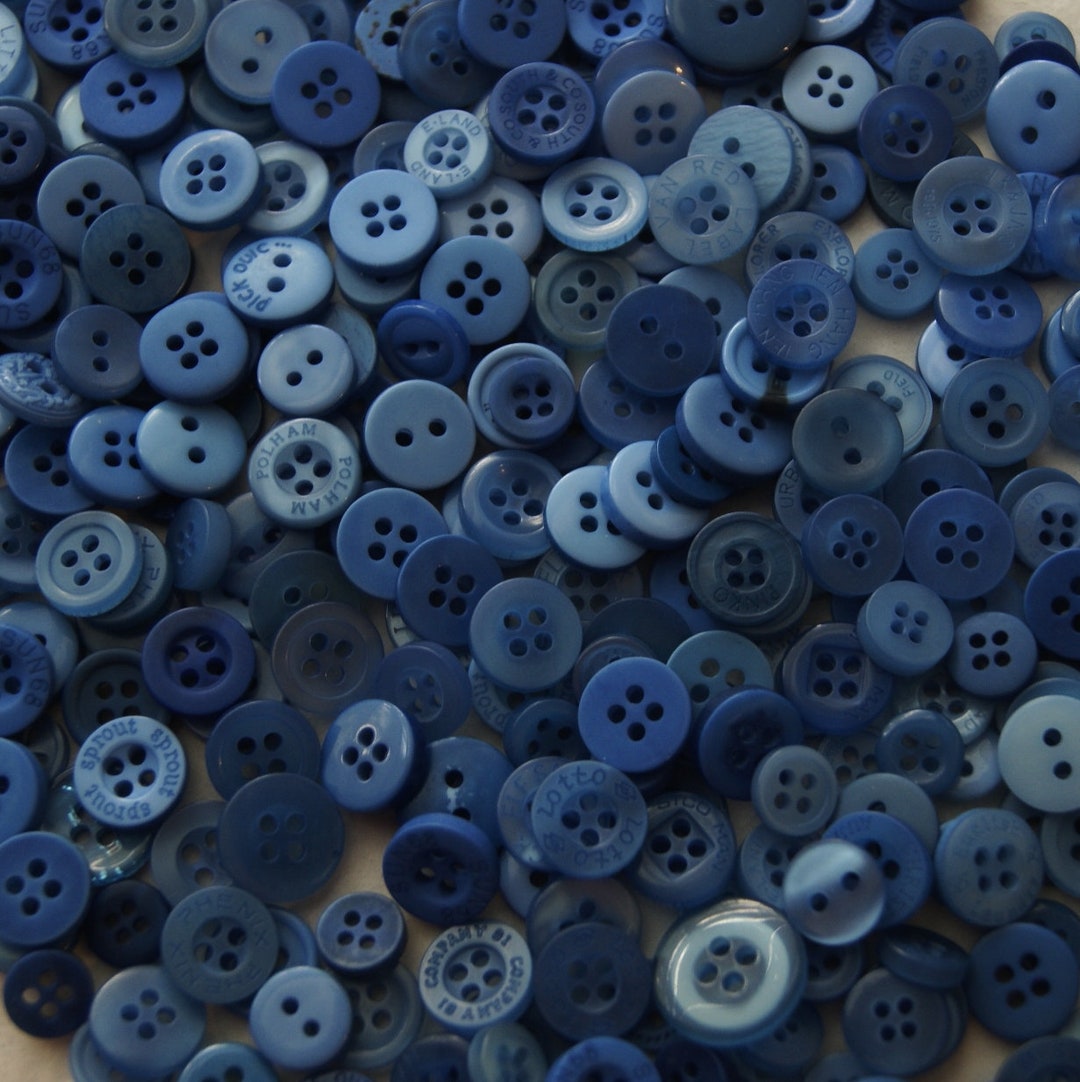 200 Blue Small Mix Buttons, Crafting Jewelry Collect 1445a - Etsy ...