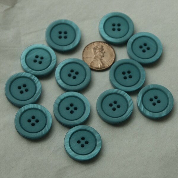 Teal Buttons - Etsy