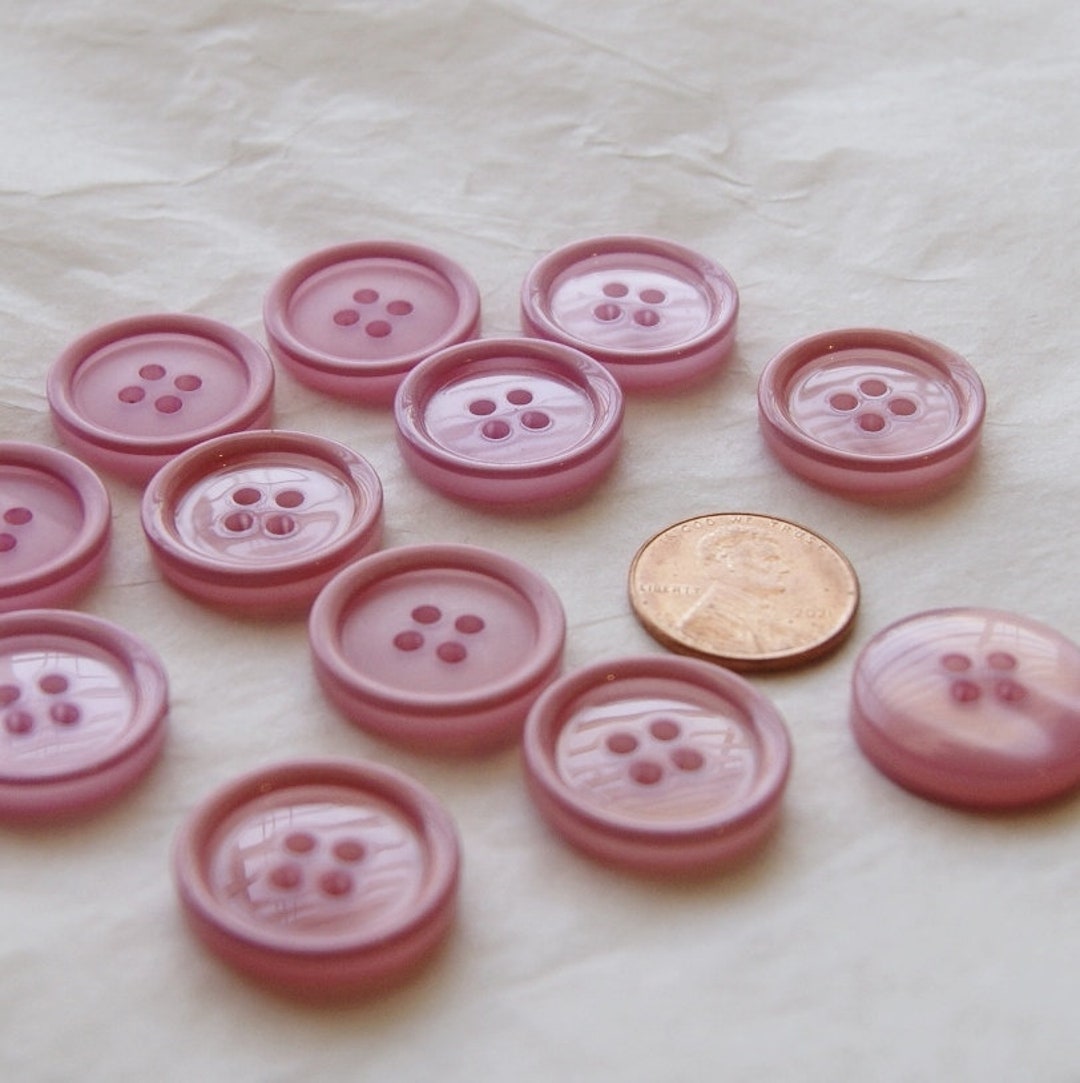 12 Pink Buttons, Matching Buttons, 13/16", Sewing, Grab Bag, Crafting ...