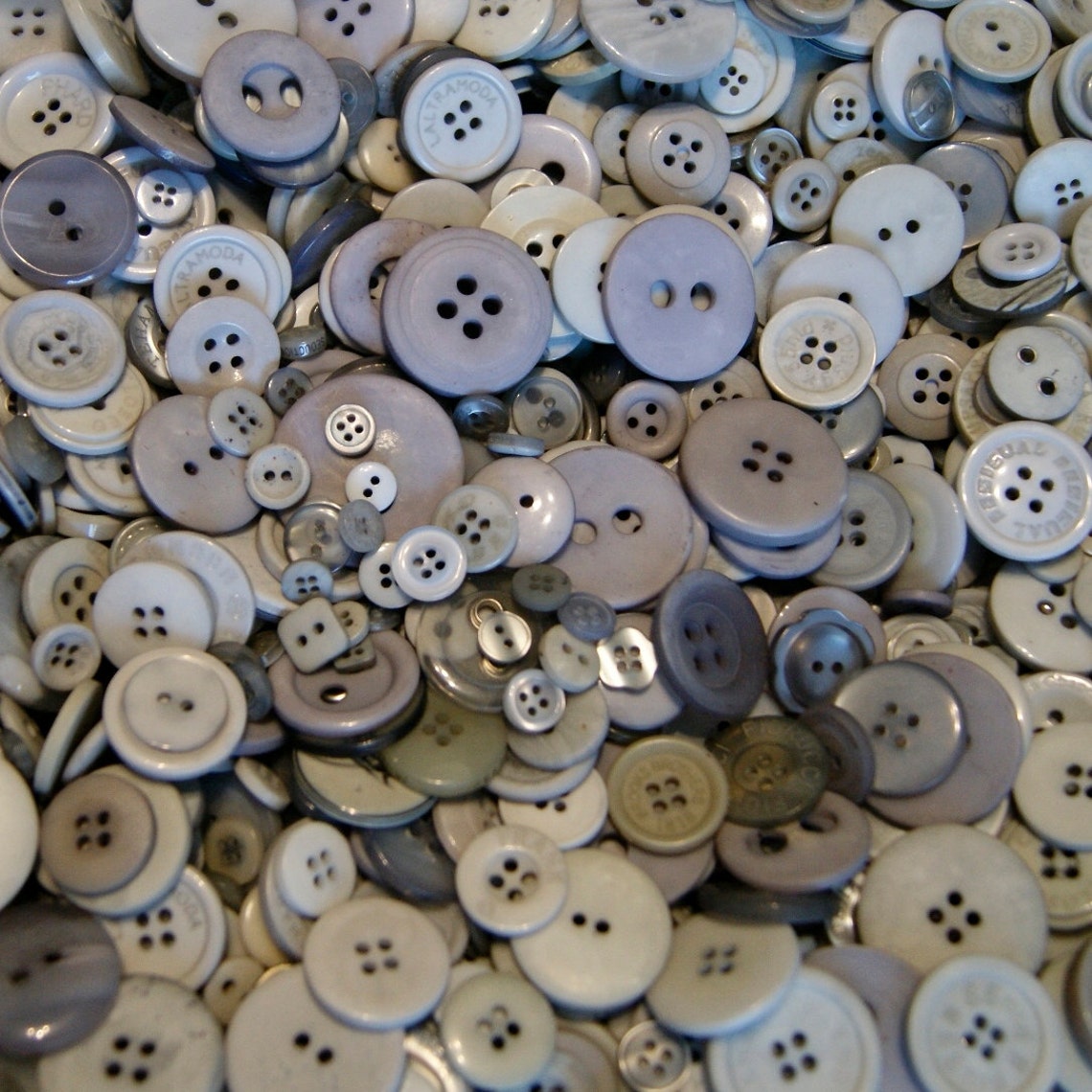50 Grey Gray Button Mix Assorted Sizes Crafting Jewelry | Etsy