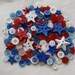 220+ Patriotic Buttons , Red White Blue Mixed Collection of Buttons ...