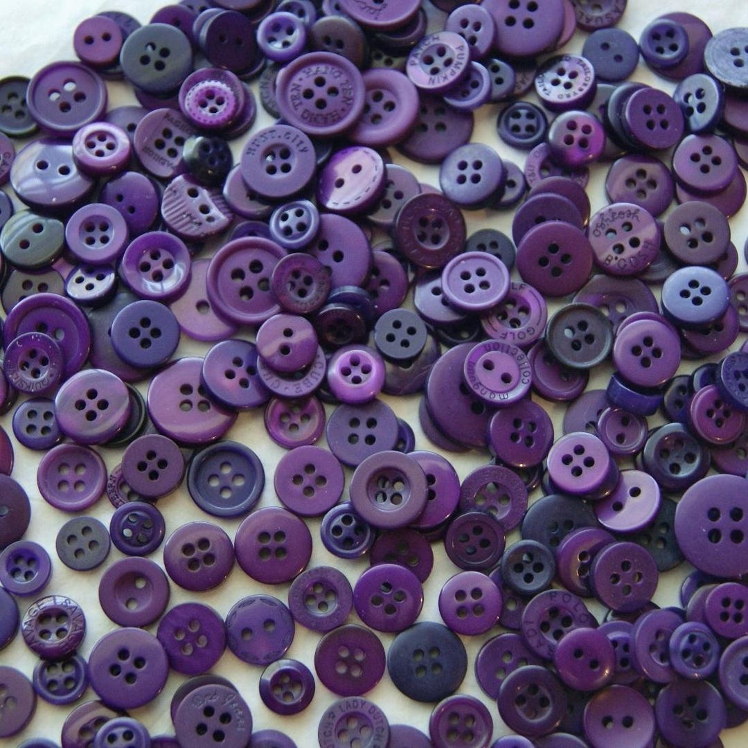 500 Purple, Grape Small Mix Buttons, Crafting Jewelry Collect (563 Aa ...