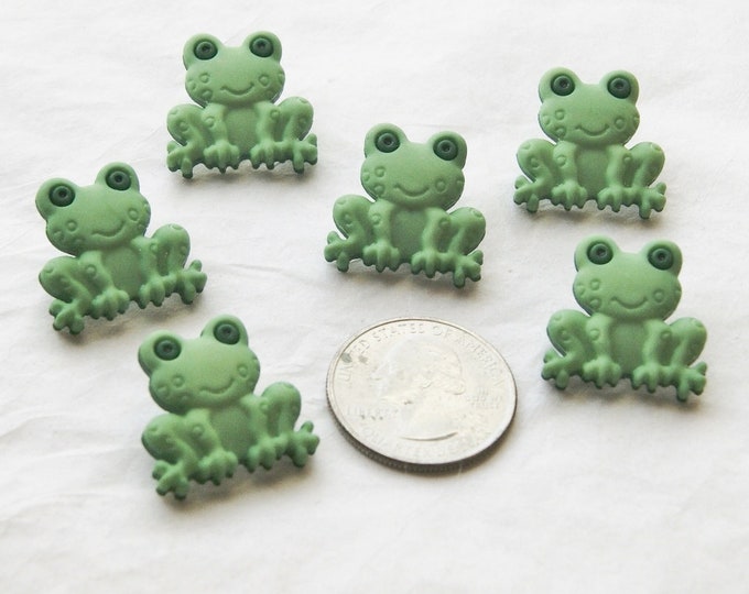 5 Buttons, Frog Buttons , Green Frog Buttons, Shank (JJ 18) - Etsy
