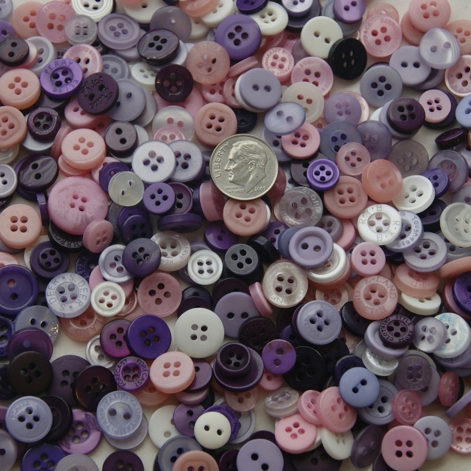 200 Small Button Mix Pink Purple White Fairy Princess Mix - Etsy