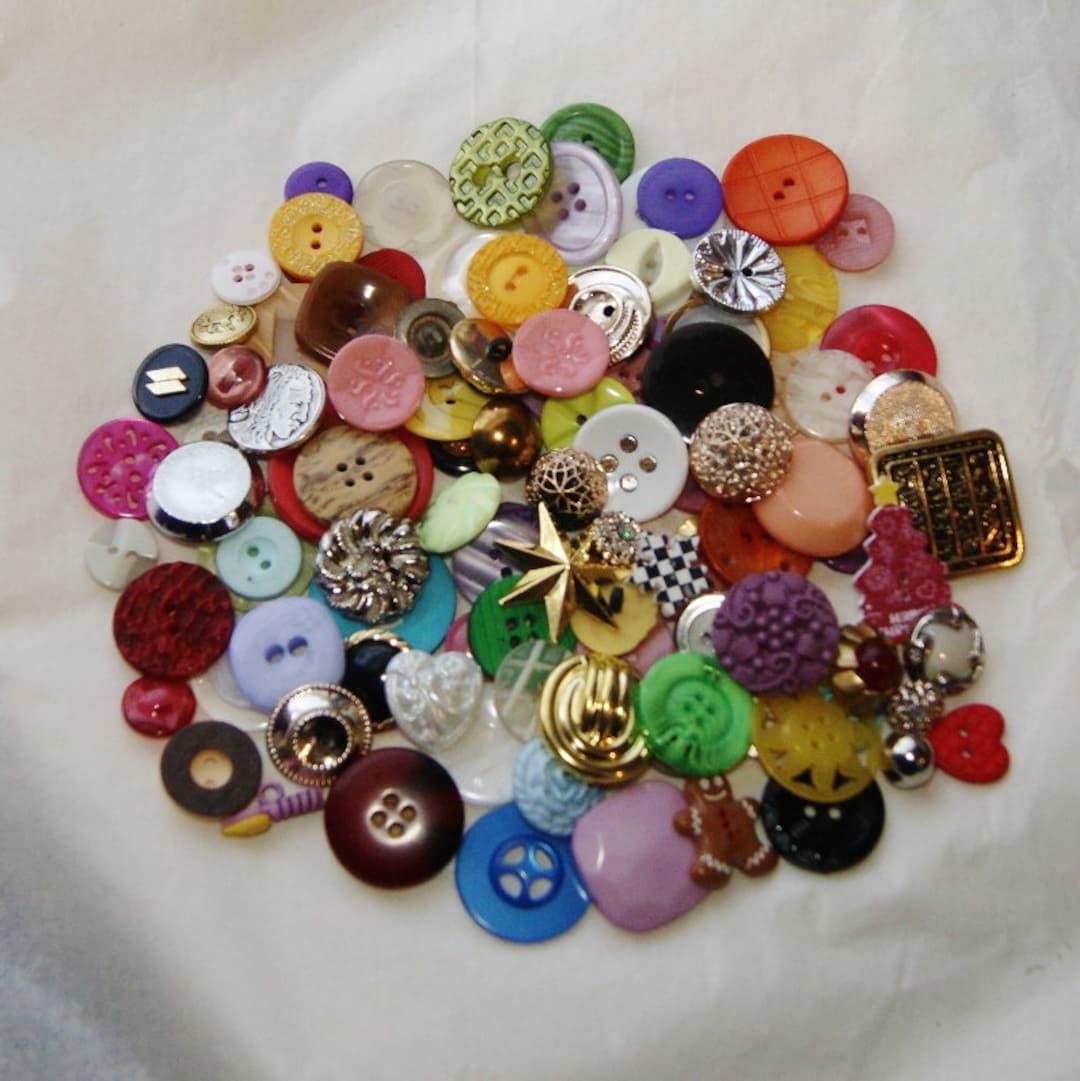 100 Buttons Grandmas Button Collection , New Buttons, Starter Kit ...