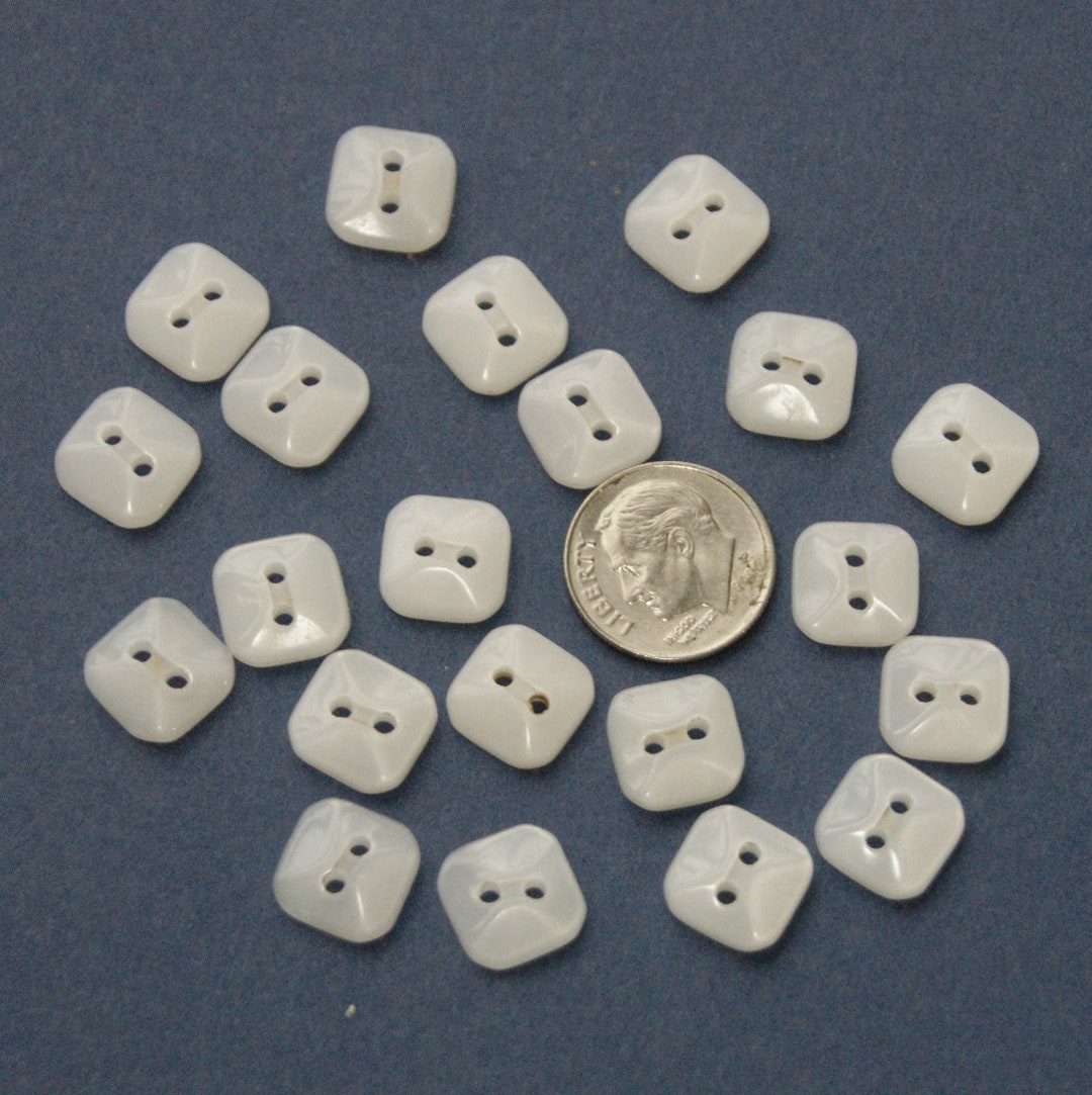 22 White Square Matching Buttons 1/2 2 Hole SB 397 - Etsy