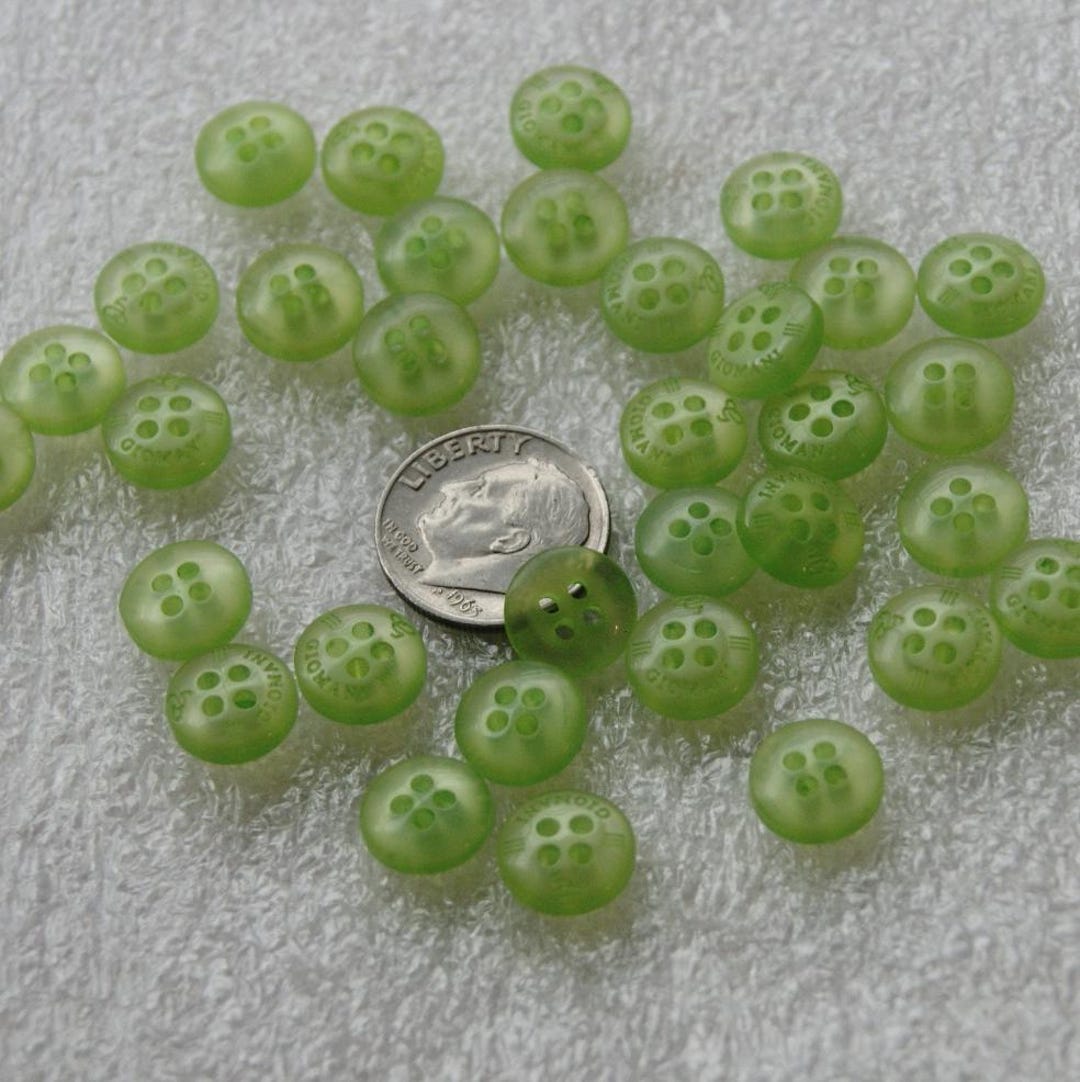 33 Buttons, Lime Green Matching Buttons, 3/8", Sewing Buttons, Craft ...