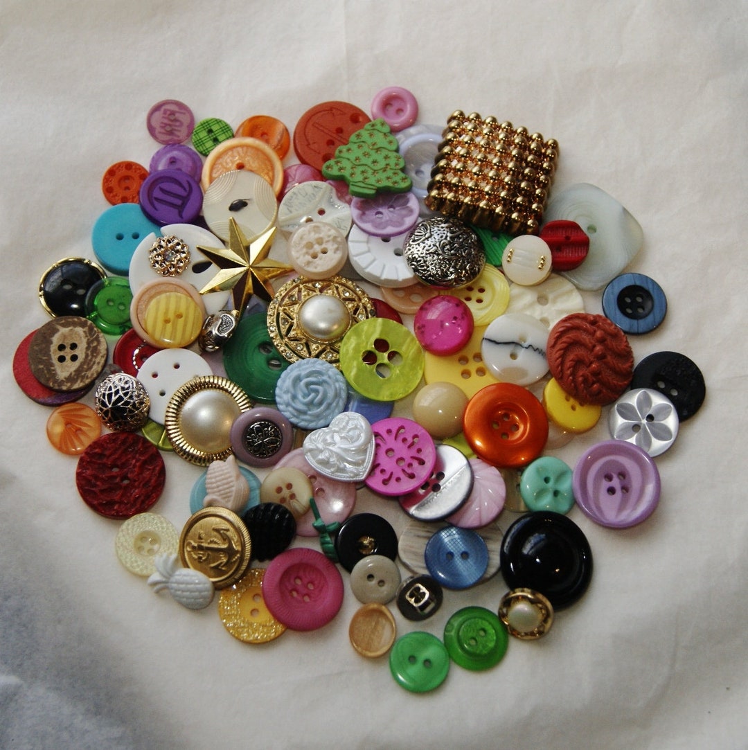 100 Buttons Grandmas Button Collection New Buttons Starter - Etsy