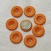 8 Orange Buttons 1 1/4" Buttons, 4 Hole, Matching Buttons, Crafting ...