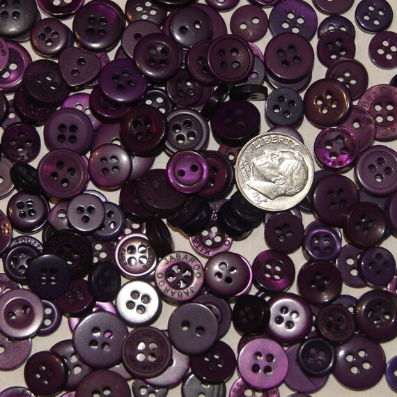 50 Purple Buttons Grape 50 Small Round Buttons Grab Bag | Etsy