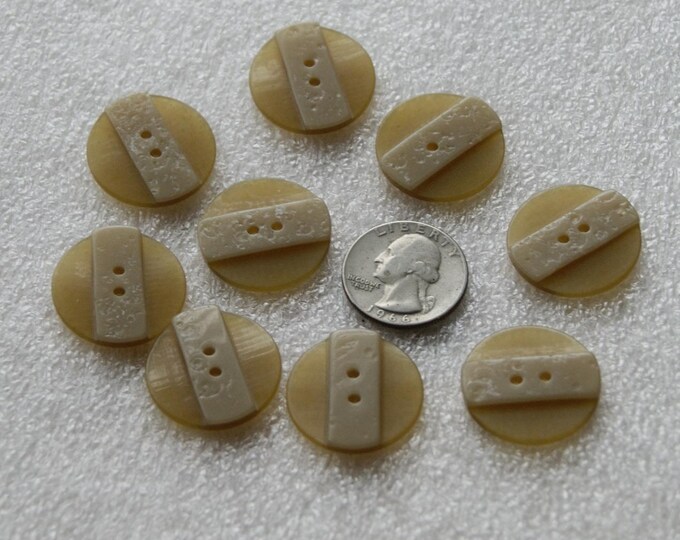 8 Brown Buttons, 1 , Design Surface Two Hole Sew Through, Tan Browns AC ...
