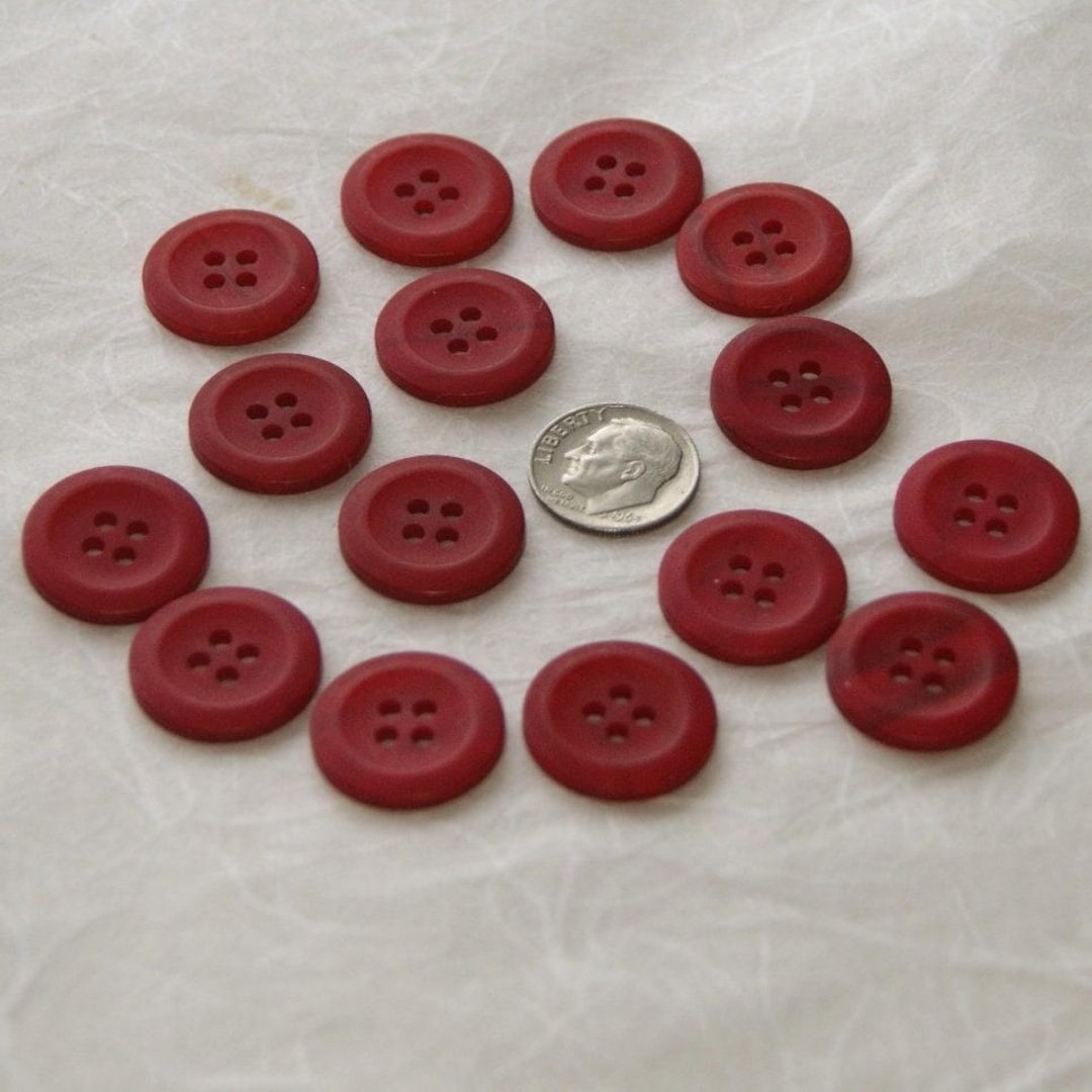 15 Red Buttons 3/4", Red Two Tone, Slip Rim (SB 422) - Etsy